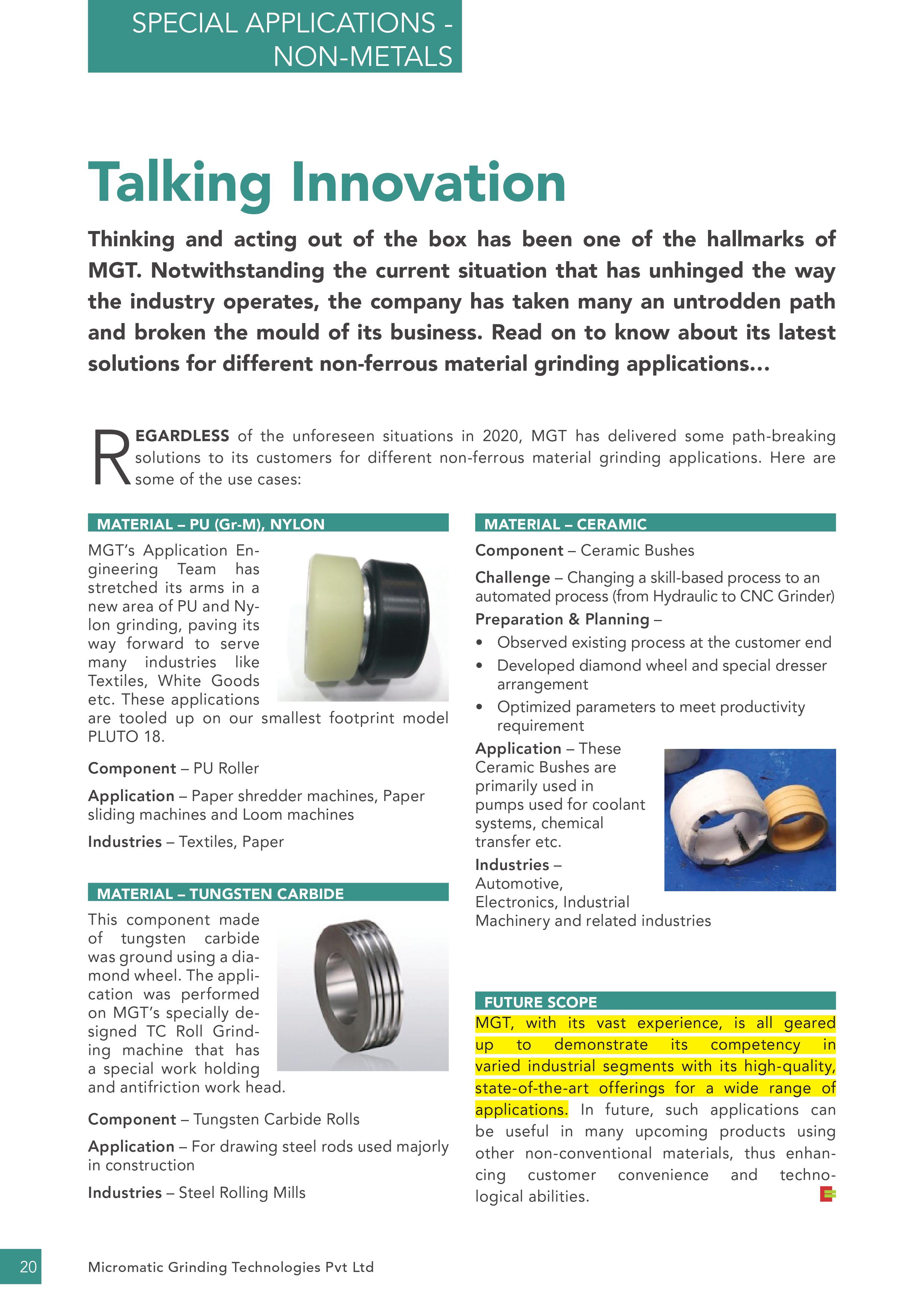 Micromatic Grindings Solutions